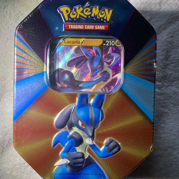 Pokemon | Toys | Pokmon Lucario Tin | Poshmark